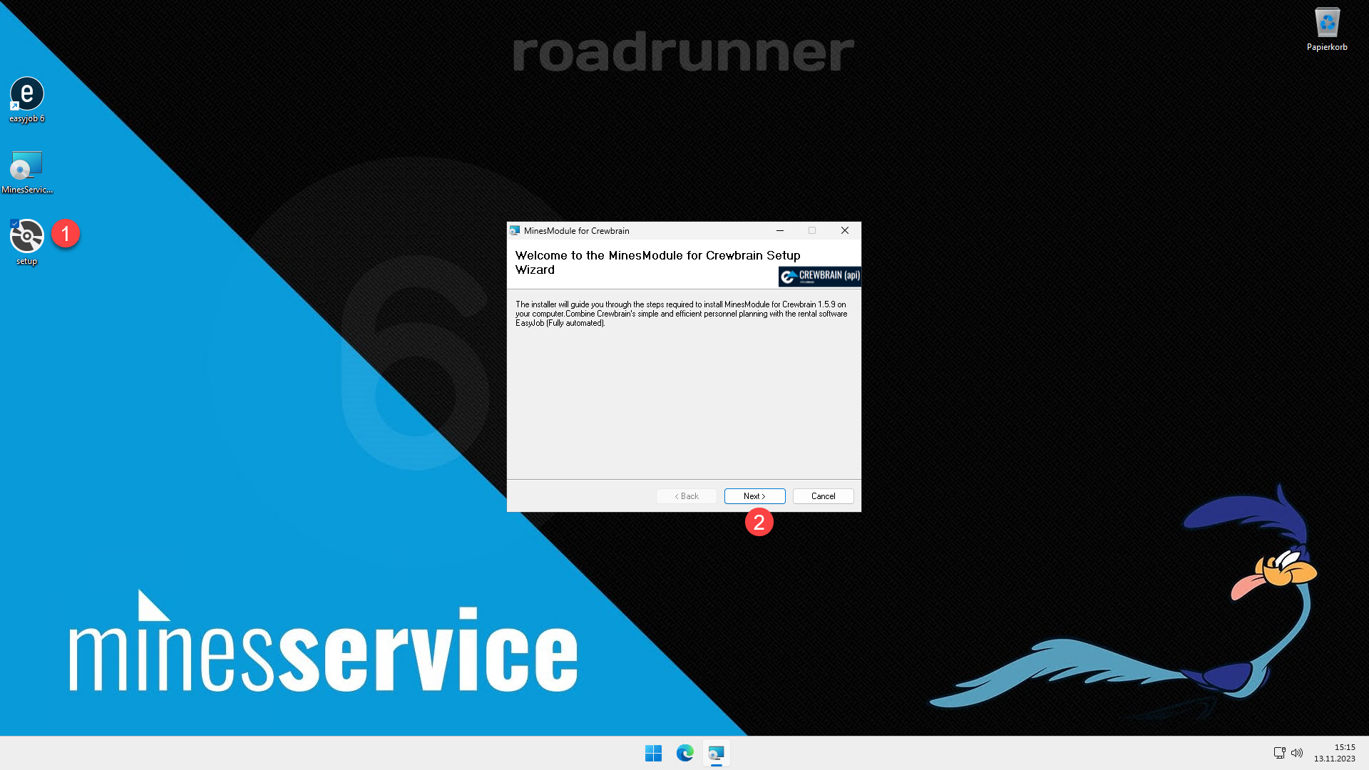 2.1. Download and start | MinesService